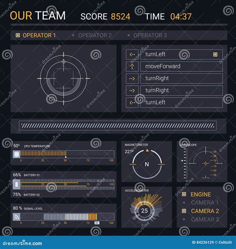 vector hud elements for user interface stock vector illustration of