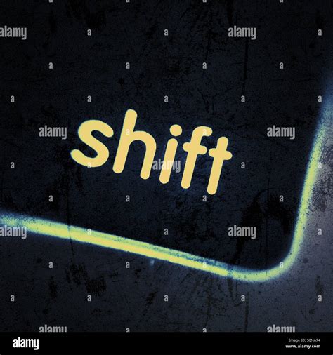 Backlit Shift Key On A Computer Keyboard Stock Photo Alamy
