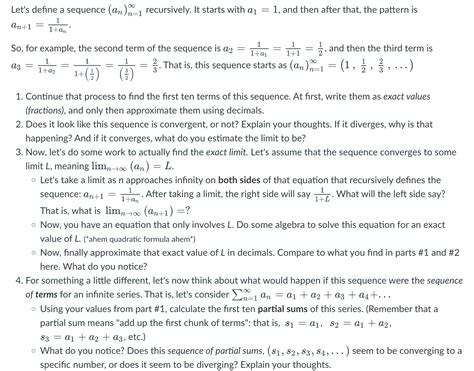 Solved Lets Define A Sequence Ann1∞ ﻿recursively It