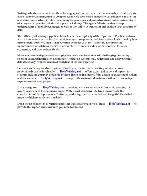 Pipeline Thesis Pdf Pipeline Transport Expert