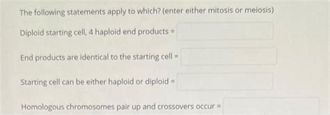 Solved The following statements apply to which? (enter | Chegg.com