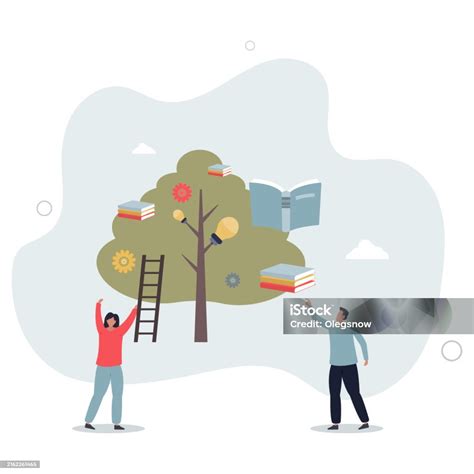 교육 및 자원 및 도서 문학에 대한 접근 학습 훈련 및 개인 개발을 위한 성장하는 지식 트리로서의 도서관사람들과 함께하는 평면