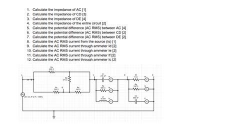 Solved Calculate The Impedance Of AC Calculate The Chegg