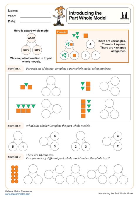 Introducing The Part Whole Model Year 1 Worksheet
