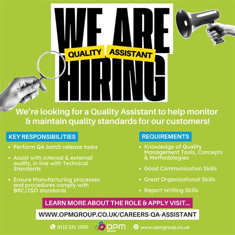 Careers Qa Assistant Opmgroup