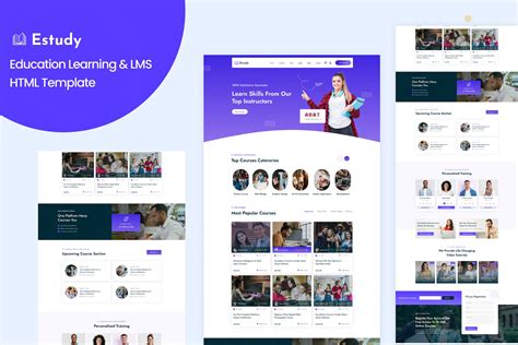 Education Learning And Lms Html Template Estudy Download For Wordpress