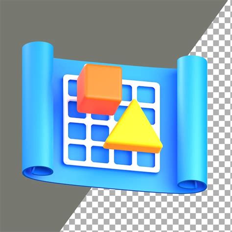 Premium Psd 3d Blueprint