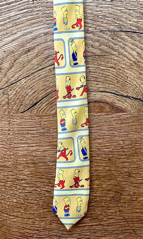Funky Bart Simpson Character Mens Necktie Etsy