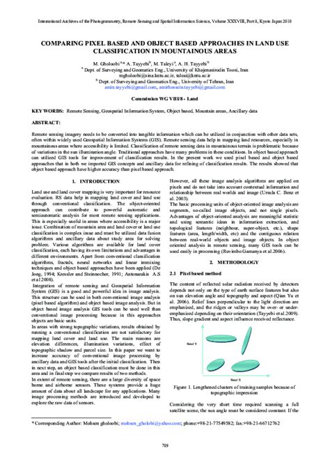 pdf comparing pixel based and object based approaches in land use