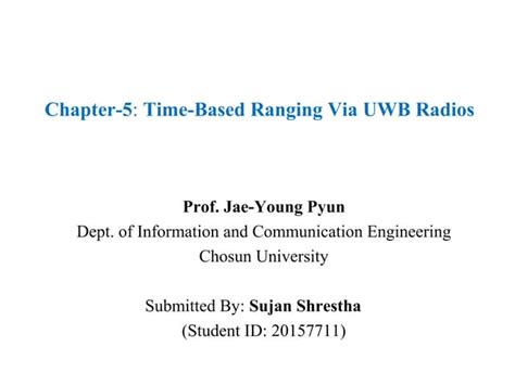 time based ranging via uwb radios ppt digital audio computer