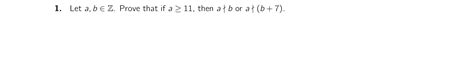 Solved Let A BZ Prove That If A Then Ab Or Chegg