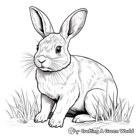 Realistic Rabbit Coloring Pages Rachel Printable