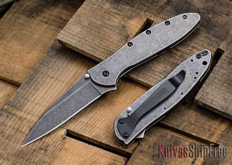 Kershaw Knives Leek Blackwash Finish Assisted Opening 1660blkw