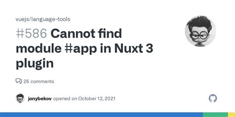 Cannot Find Module App In Nuxt Plugin Issue Vuejs Language Tools GitHub