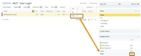 How Effort Is Calculated For User Stories And Other Work Items Targetprocess Enterprise
