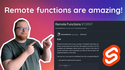 Remote Functions Are Here And They Are Amazing Type Safe Rpc In Sveltekit Youtube