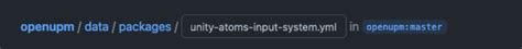 Question How To Install The Input Package Via Openupm · Issue 355