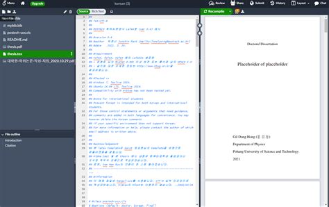 Overleaf에서 컴파일 오류 · Issue 5 · Lonelywing Postech Thesis Template Latex · Github