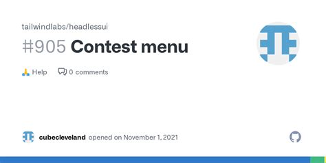 Contest Menu Tailwindlabs Headlessui Discussion GitHub