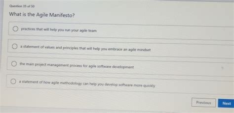 Solved Question Of What Is The Agile Chegg Com