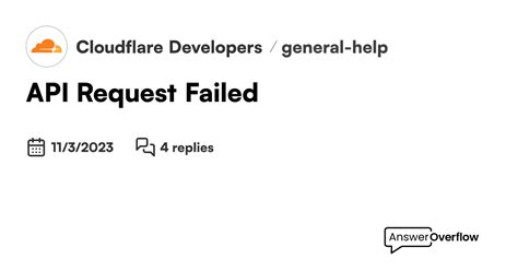 api request failed cloudflare developers
