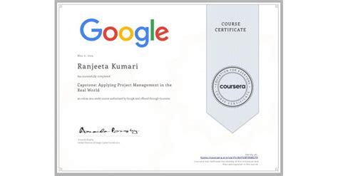 ranjeeta k on linkedin completion certificate for capstone applying