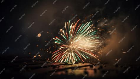 Premium Ai Image Explosive Firework Display Ignites Vibrant