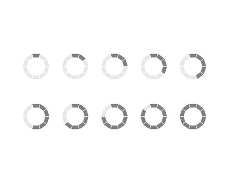 premium vector collection loading bar status icon vector illustration