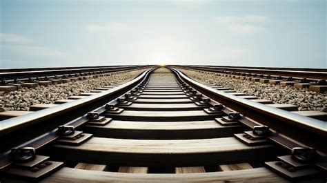 Premium Ai Image Railway Train Track Vector Route Rail Pattern Round Circular Curve Railroad