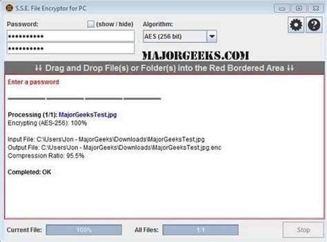 Sse File Encryptor Secures Confidential Data Majorgeeks