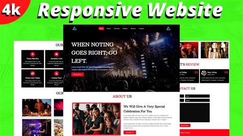 Complete Responsive Event Organizer Website Design Using Html Css Javascript Step By Step