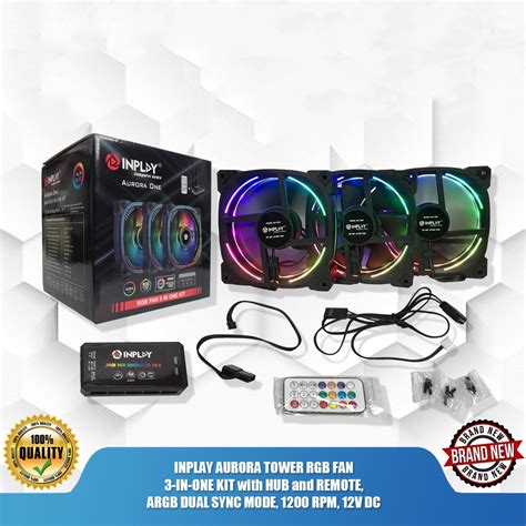 ♗inplay Aurora Tower Rgb Fan 3 In One Kit 120mm Cooling Fan Argb Kit 12cm Cooling Fan Pc Case