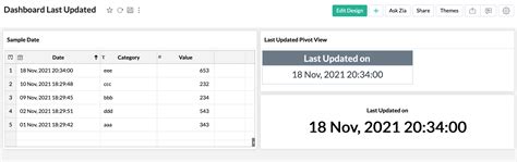 Timestamp For Dashboard