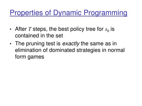 Ppt Dynamic Programming For Partially Observable Stochastic Games
