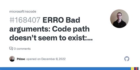 ERRO Bad Arguments Code Path Doesn T Seem To Exist C Users Robocze AppData Local Programs