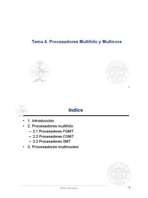 Tema 4 Procesadores Multihilo Pdf Caché Computación Unidad