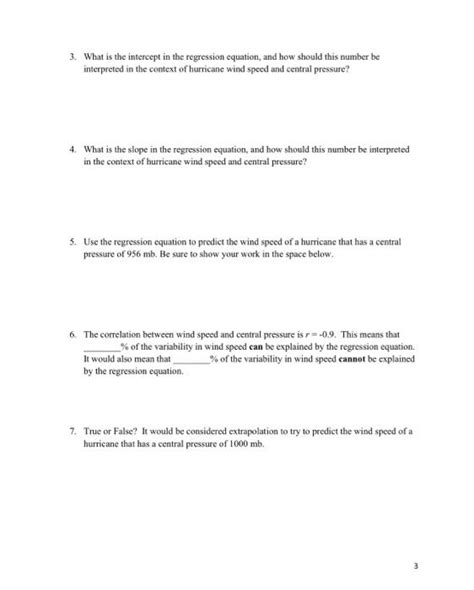 Solved 3 What Is The Intercept In The Regression Equation Chegg Com