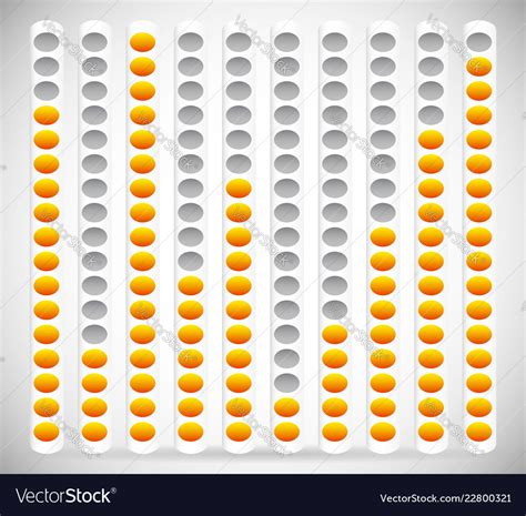 Eq Equalizer Element With Yellow And Gray Colors Vector Image