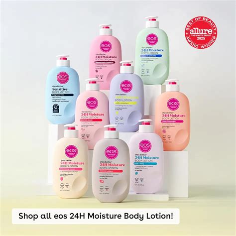 Eos Shea Better Body Lotion Vanilla Cashmere 24 Hour Moisture Skin