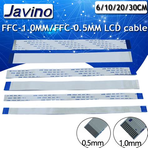 10pcs Multiple Lengths Flat Flexible Cable Ffc Fpc Lcd Cable Awm 20624