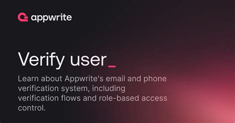 Verify User Docs Appwrite