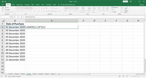 How To Add Years To A Date In MS Excel OfficeBeginner