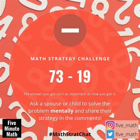 Five Minute Math On Linkedin Numbertalks Math Maths Elementarymathematics Education Mathchat