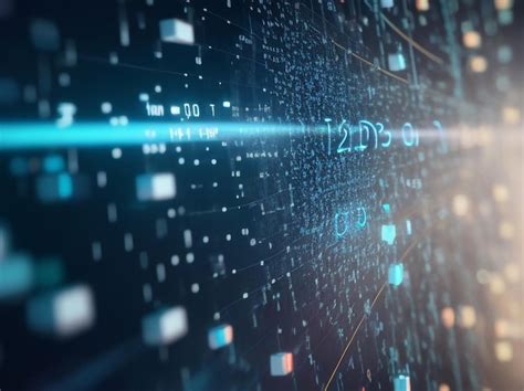 Premium Ai Image Cyber Big Data Flow Blockchain Data Fields Concept