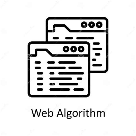 Web Algorithm Vector Outline Icon Design Illustration Artificial Intelligence Symbol On White