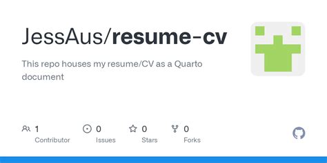 GitHub JessAus Resume Cv This Repo Houses My Resume CV As A Quarto Document