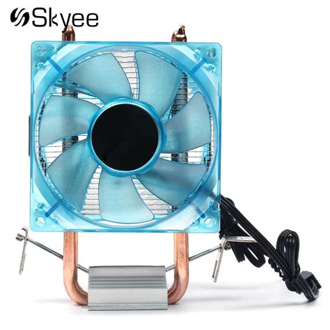LED CPU Cooling Fan Mm Dual Copper Pipe Aluminum Heatsink Cooler Cooling Fan For AMD FM