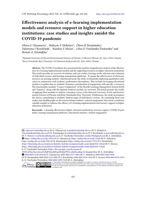 Pdf Effectiveness Analysis Of E Learning Implementation Models And