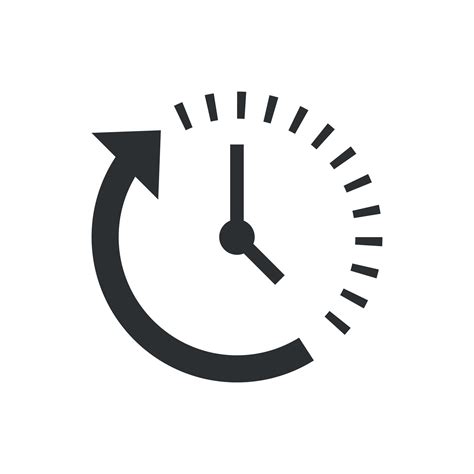 Clock Countdown Icon In Flat Style Time Chronometer Vector
