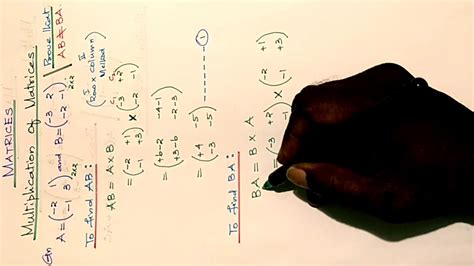 SSLC Matrices Prove That AB Is Not Equal To BA YouTube